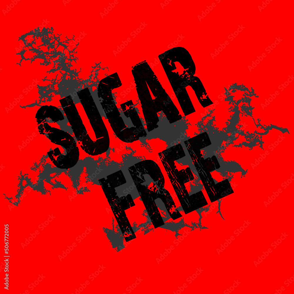 Sugar free label vector design for print | Vector illustration for ...