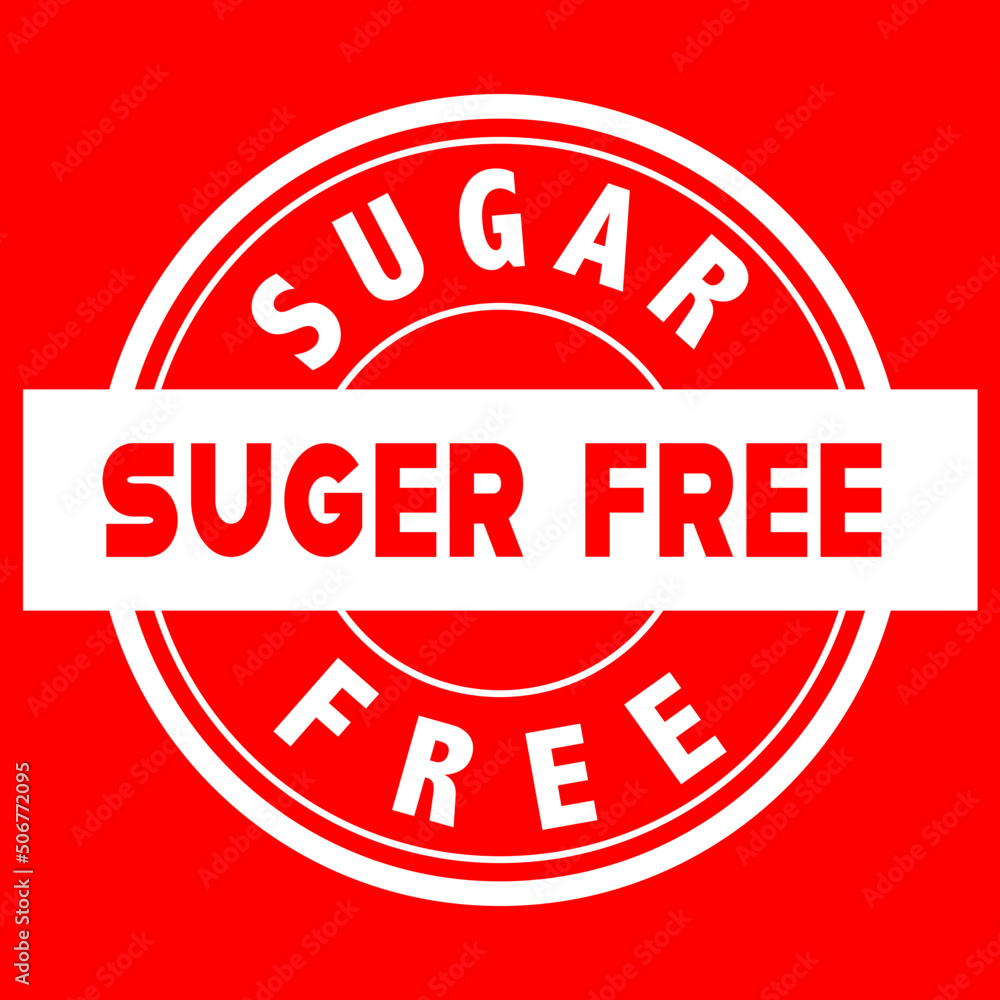 Sugar free label vector design for print | Vector illustration for ...