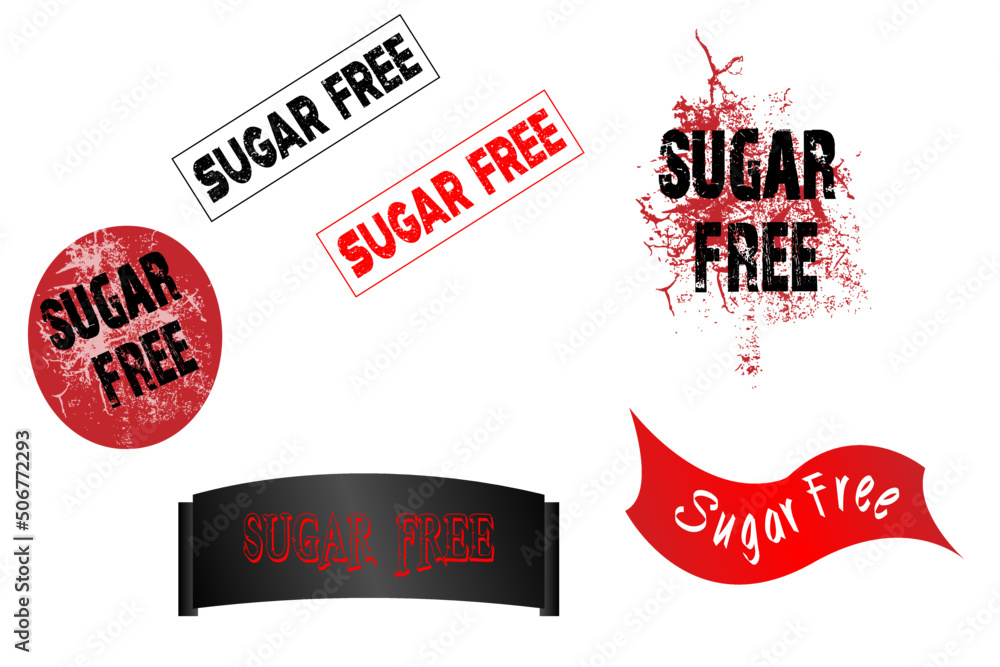 Sugar free label vector design for print | Vector illustration for ...