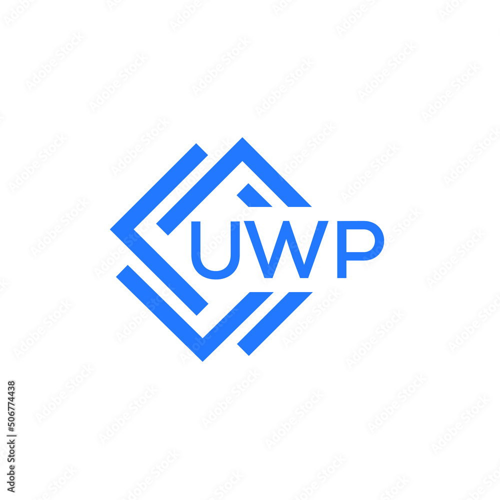 UWP technology letter logo design on white background. UWP creative ...