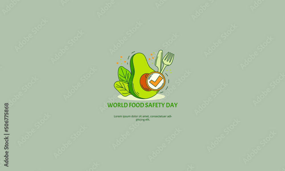 world food safety day vector illustration flat design Stock Vector ...