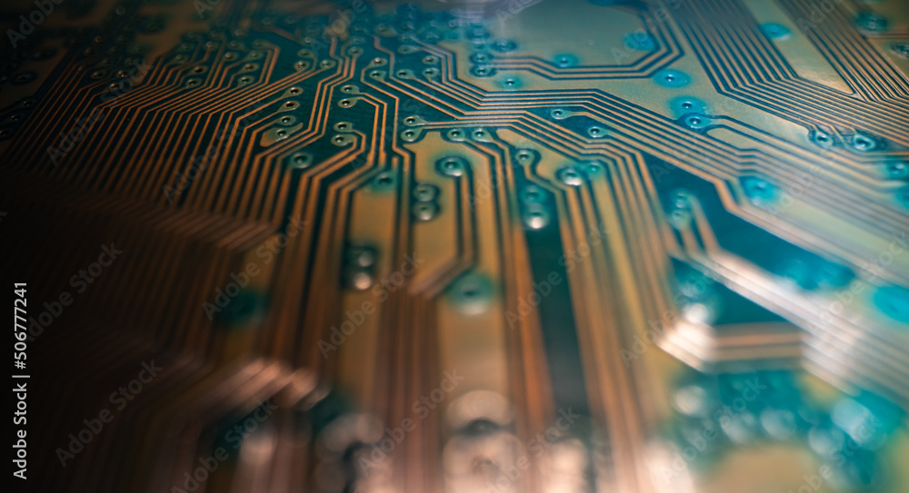 Circuit board, electronic motherboard. Digital engineering concept, hi ...