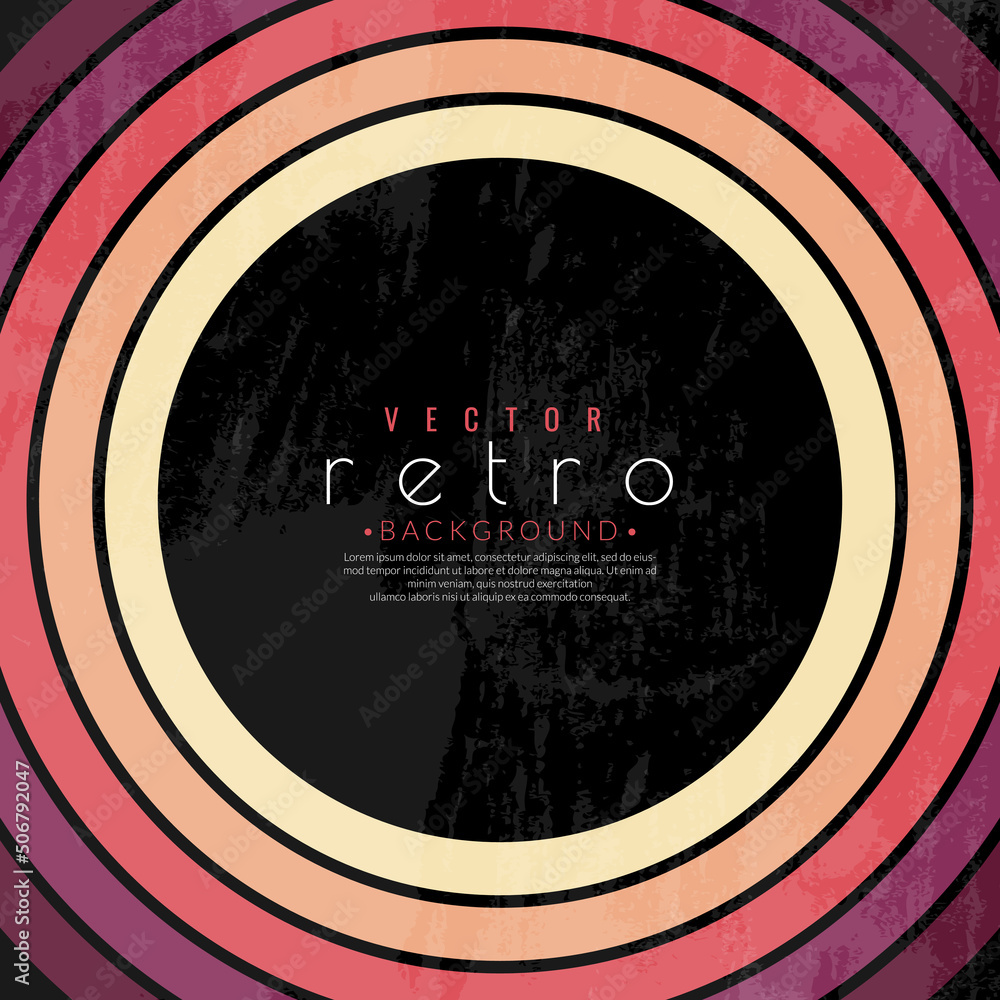 Vintage color backgrounds from the 70s. Abstract vintage stripe ...