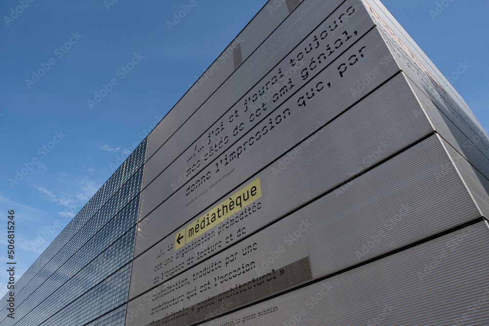 STRASBOURG, FRANCE - MAY 17 2022: Modern building of the André Malraux ...