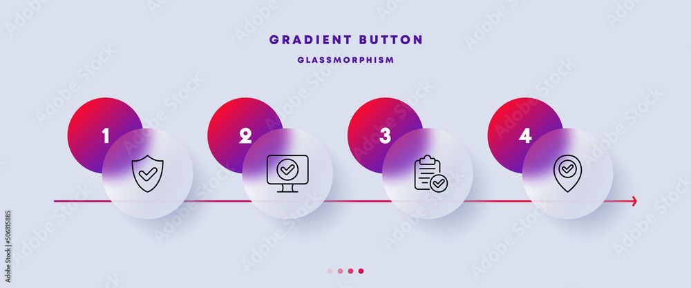 Check mark set icon. Done, success, tick, shield, clipboard, pointer ...
