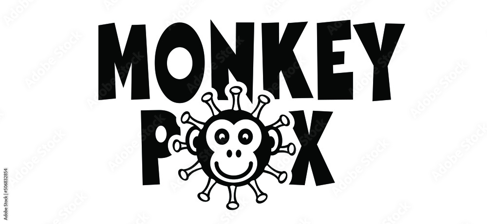 Monkeypox or monkey pox viral disease pictogram or logo. Virus outbreak ...