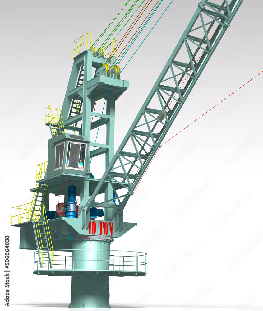 coal ship unloader crane Stock Illustration | Adobe Stock