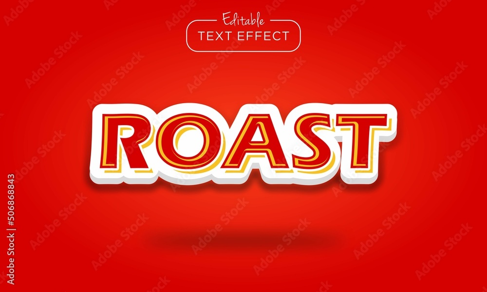 roast text effect template with bold style use for business logo and ...