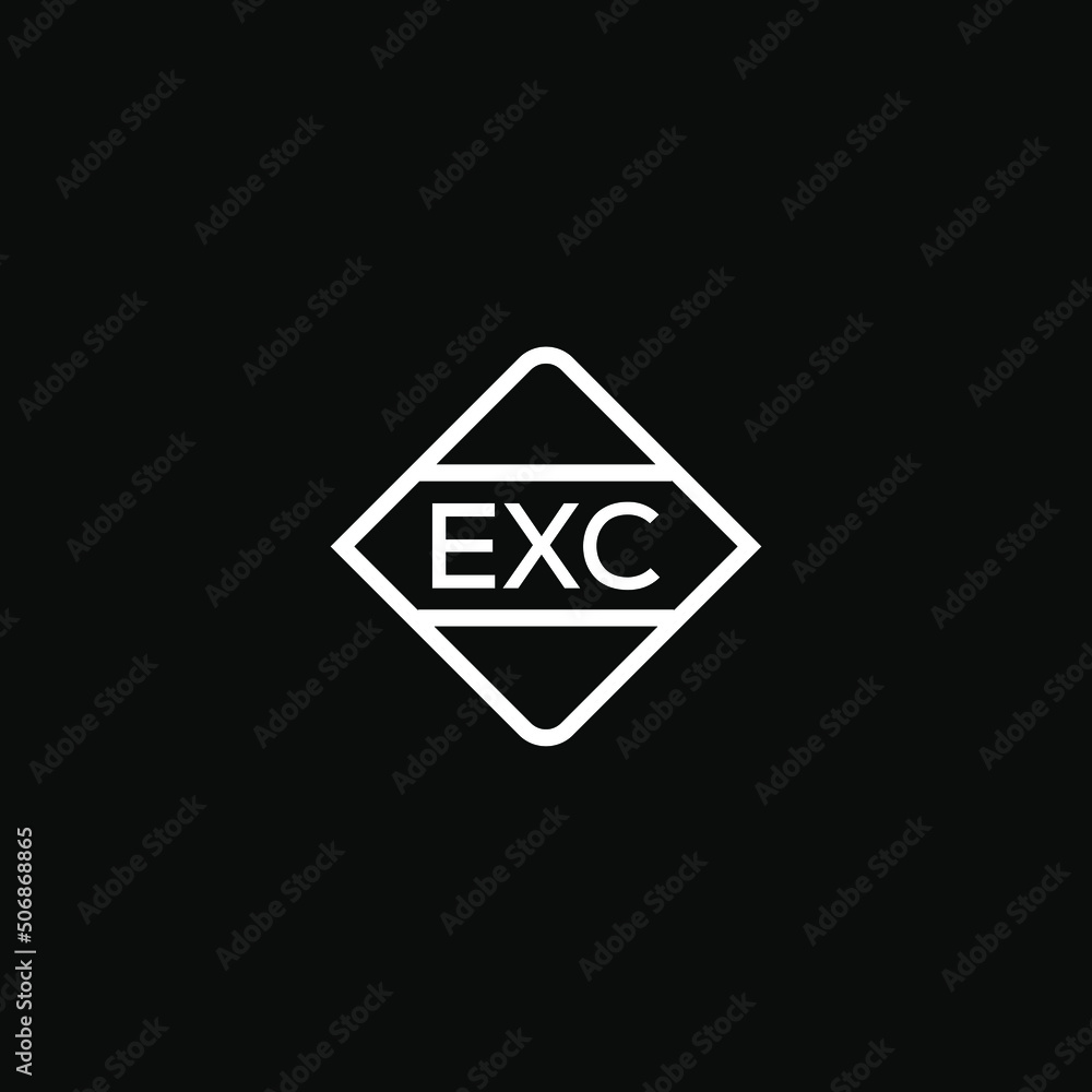 EXC letter design for logo and icon.EXC monogram logo.vector ...