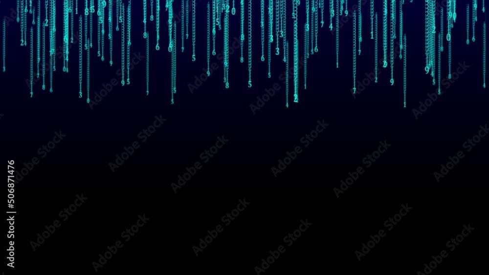 Vidéo Stock Digital binary data, streaming code background. Background ...