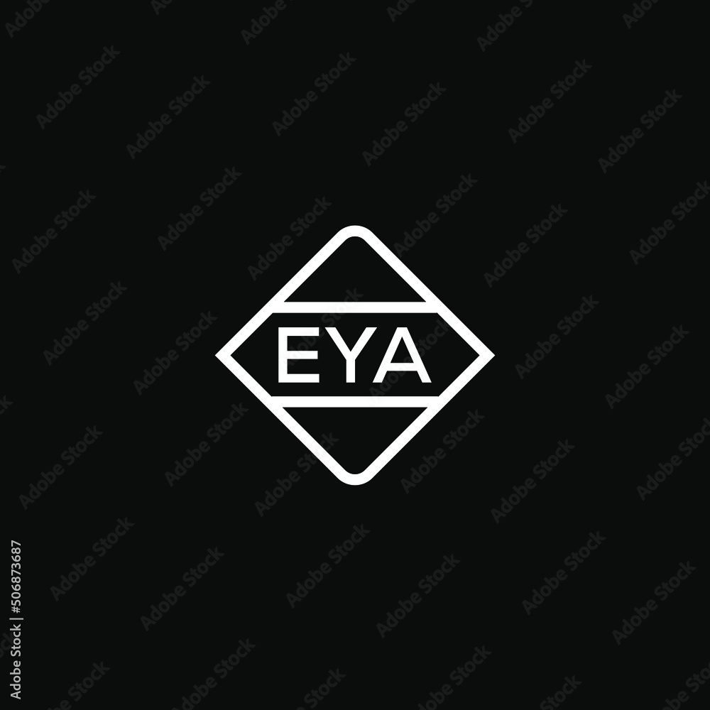 EYA letter design for logo and icon.EYA monogram logo.vector ...