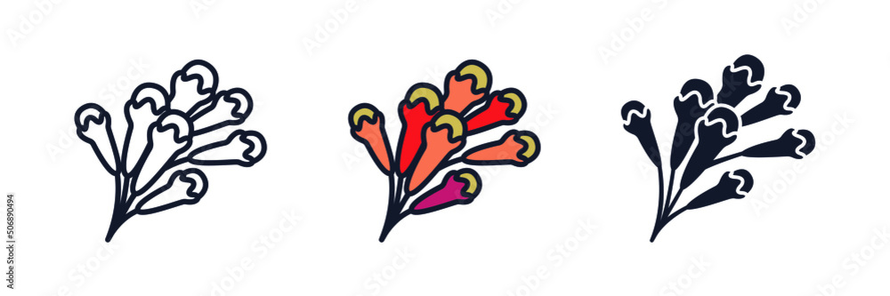 cloves icon symbol template for graphic and web design collection logo ...