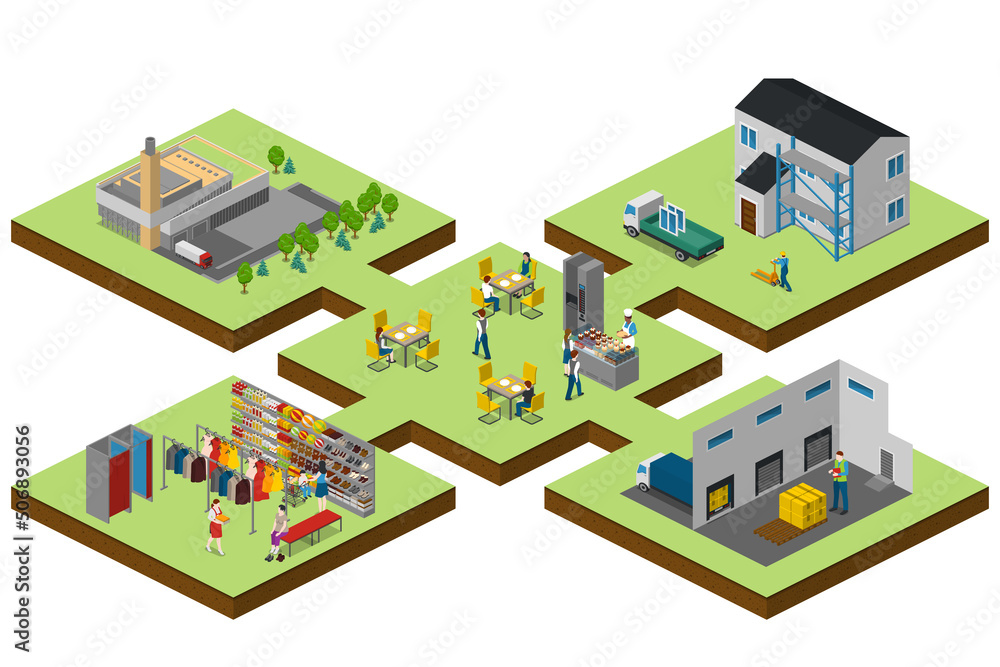 Vector isometric icon or infographic element representing low poly oil ...