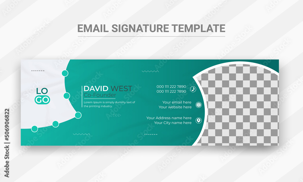 Professional Email signature template design. Modern and Creative email ...