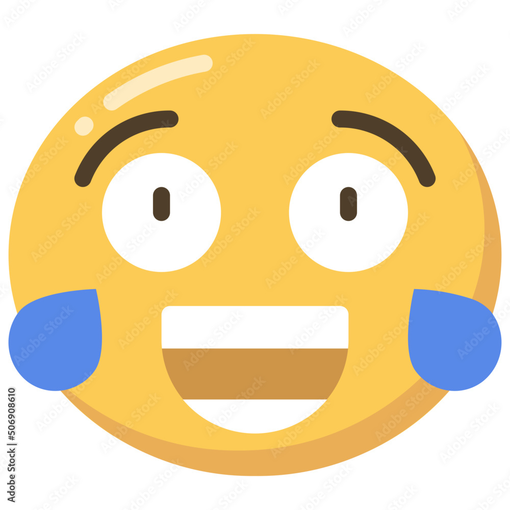 Crying Laughing Icon Stock Vector | Adobe Stock