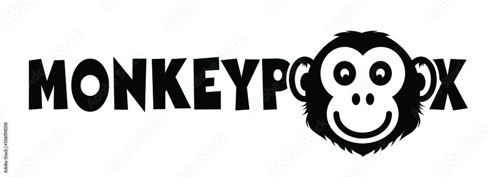 Monkeypox or monkey pox viral disease pictogram or logo. Virus outbreak ...