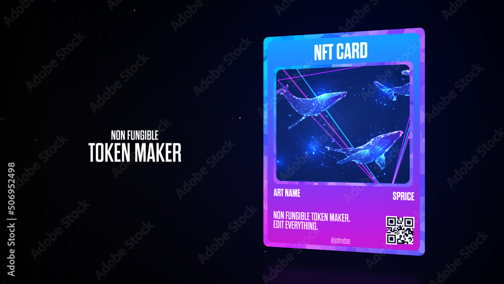 NFT Card Token Maker Stock Template | Adobe Stock