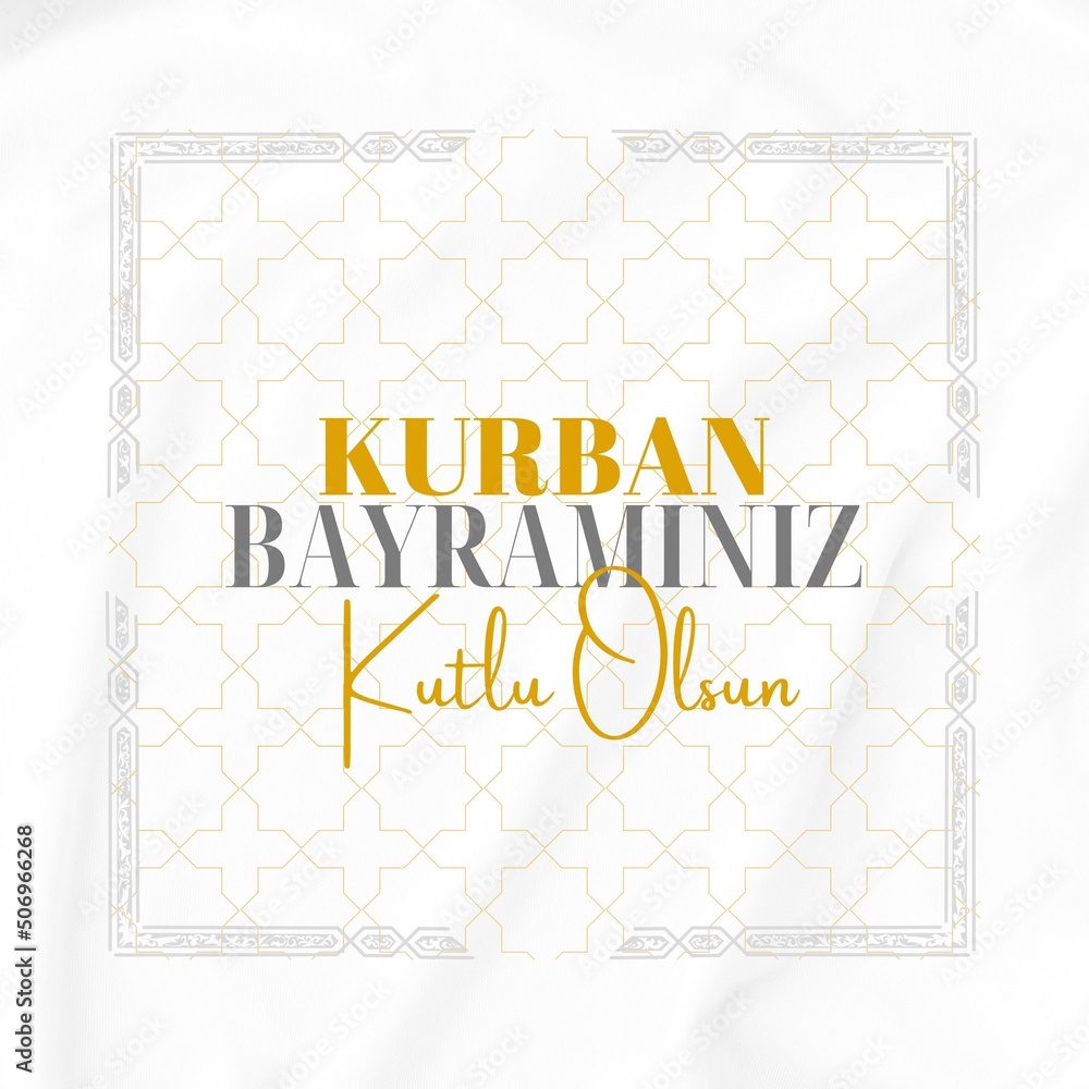 Feast of the Sacrifice Greeting (Eid al-Adha Mubarak) (Turkish: Kurban ...
