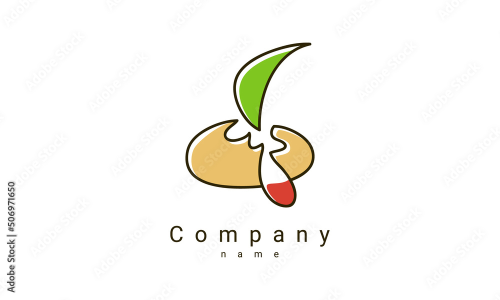 Vetor de pani puri logo typical indian food, indian street food do ...