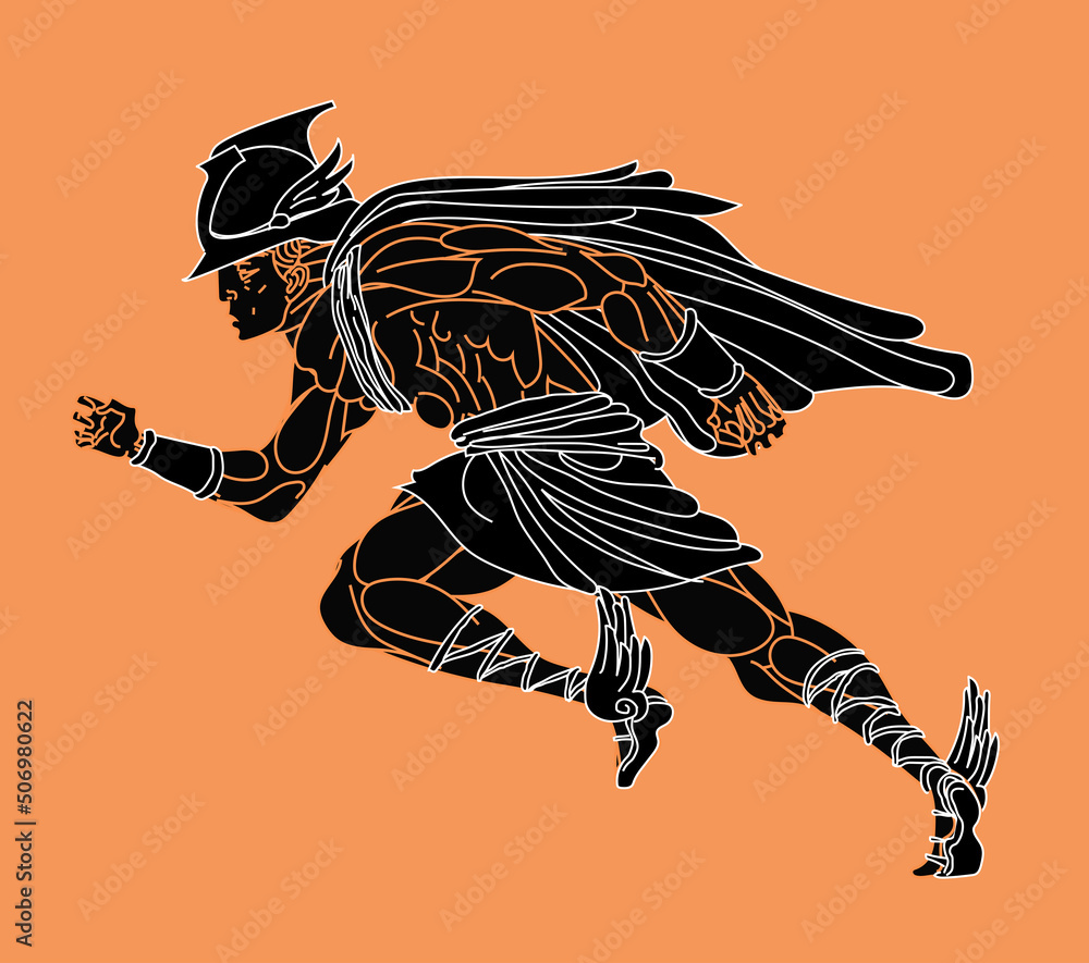 hermes mercury greek mythology god Stock Vector | Adobe Stock