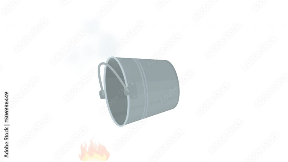 Vidéo Stock Fire fighting. Animation of a bucket of water for ...