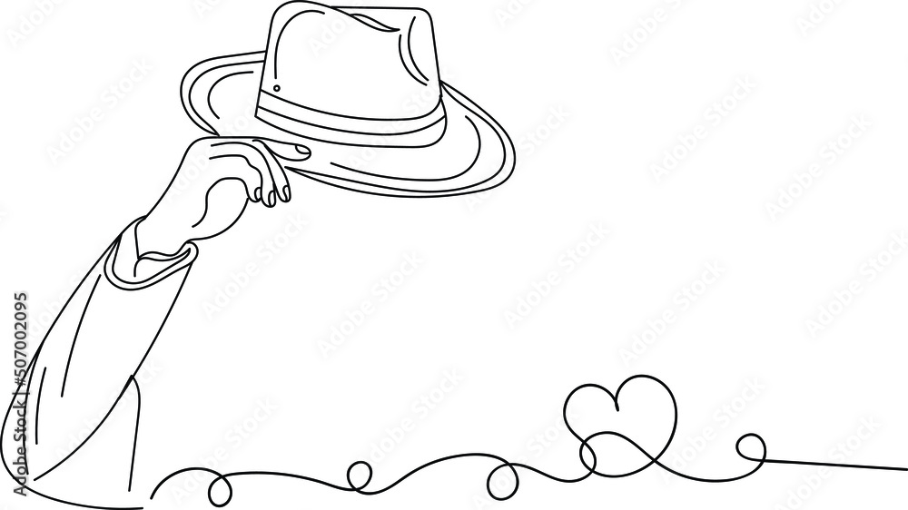 Men's Hat Logo, Sketch drawing of hand holding hat, Hat silhouette ...