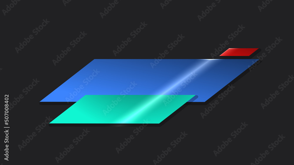 Colorful trendy minimalistic lower third. Simple l3rd in high ...