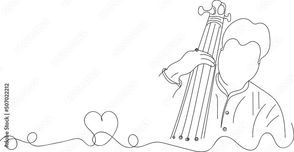 Music app logo, Music vector, Sketch drawing of man listing music on ...