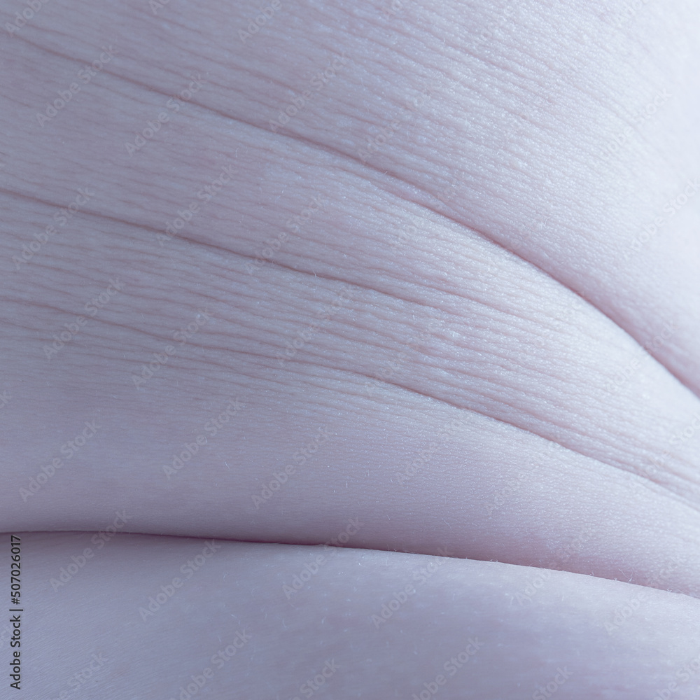 Female body texture. Close-up image of woman's body, plaits. Monochrome ...