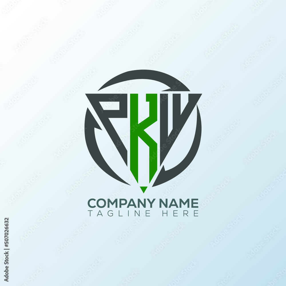 PKW letter logo design on white background.PKW creative initials letter logo concept.PKW letter ...