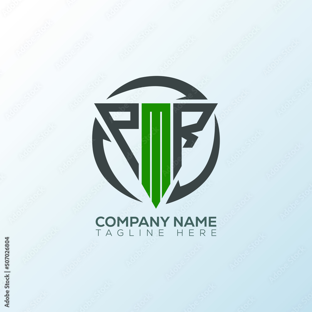 PMR letter logo design on white background.PMR creative initials letter ...