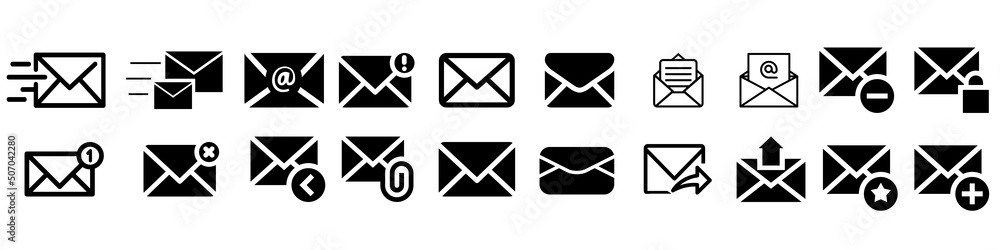 Mail Icon vector set. Mail icon illustration. Envelope symbol ...