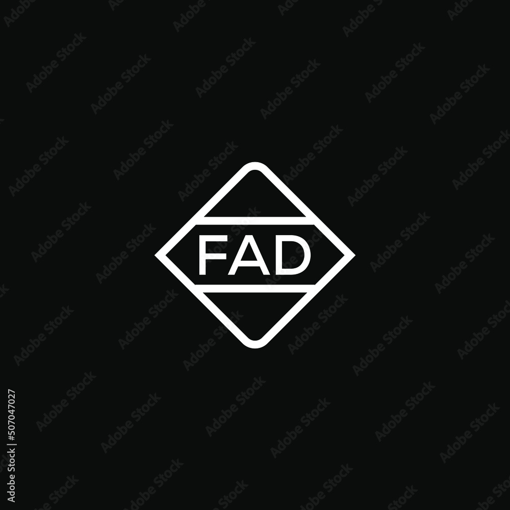 FAD letter design for logo and icon.FAD monogram logo.vector ...