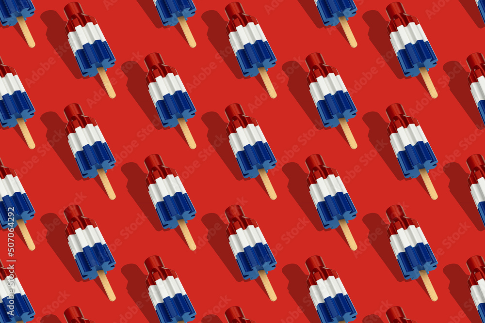 Trendy sunlight Summer pattern made with red white and blue bomb pop ...