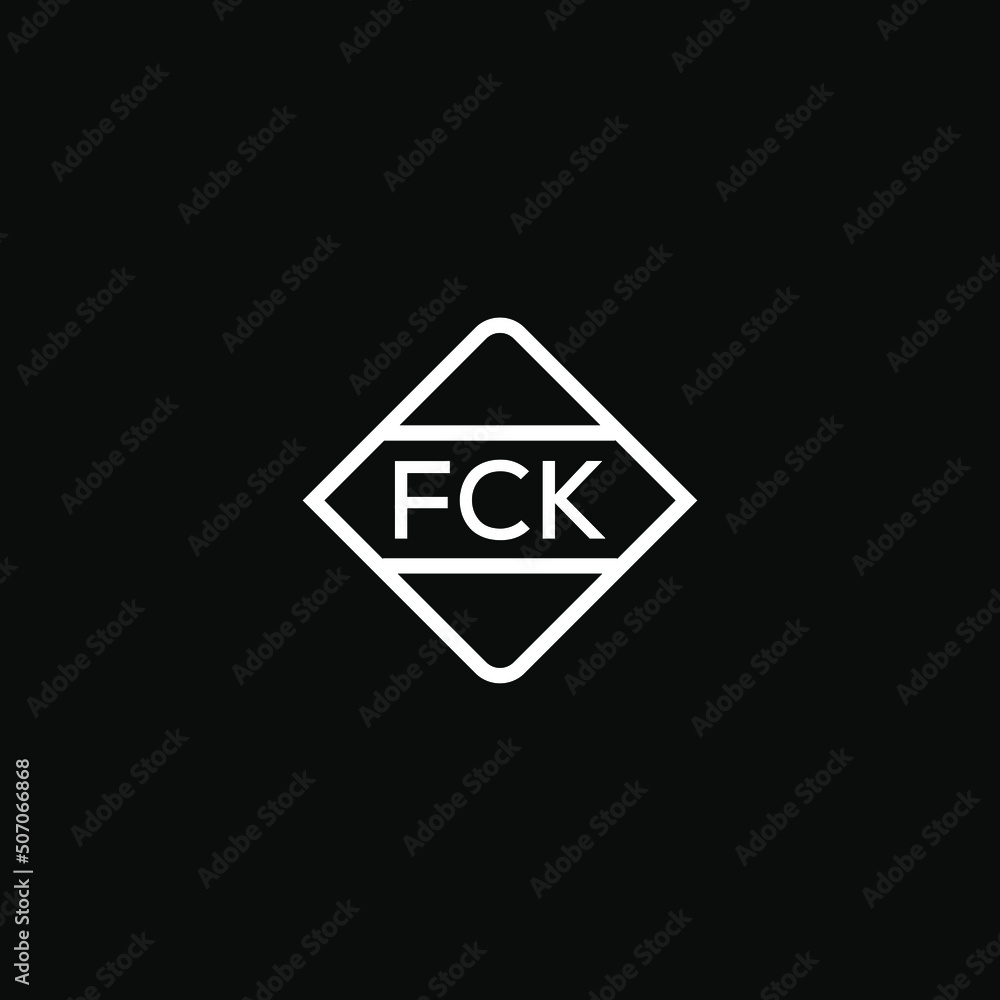 FCK letter design for logo and icon.FCK monogram logo.vector ...