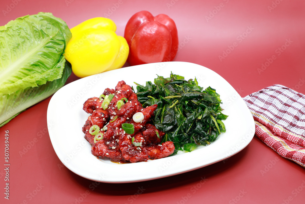 crispy spinak chicken Sparkling crackling spenich with honey garlic ...