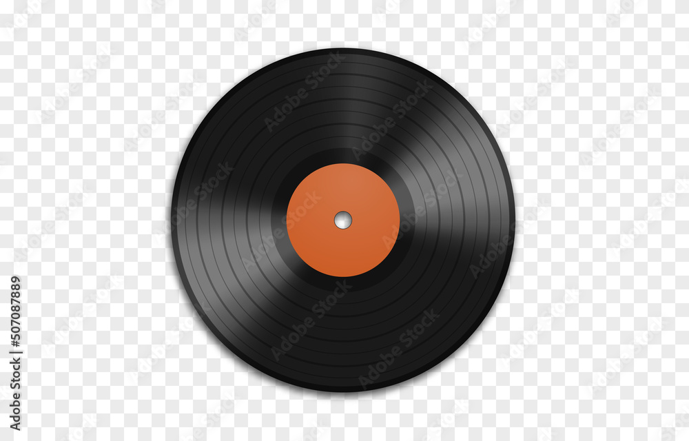 Vector vinyl record on an isolated transparent background. Vinyl record ...