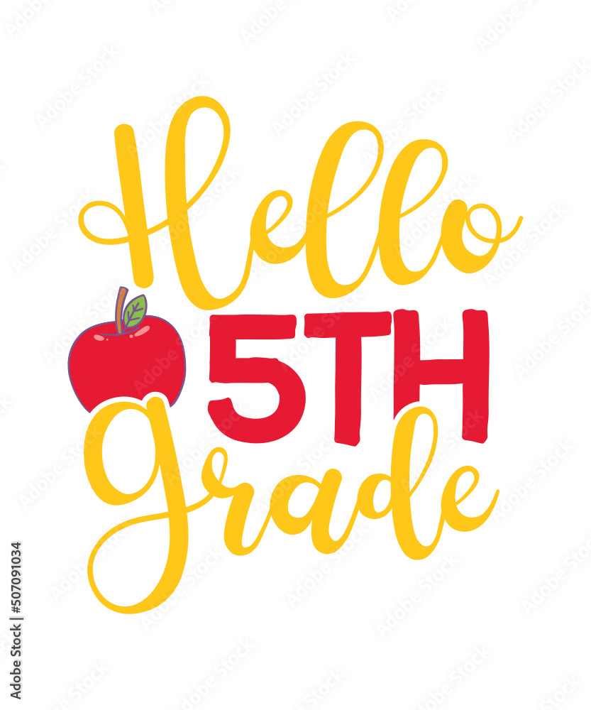 Vetor de Hello Back to School svg, First day of School svg, Back to ...