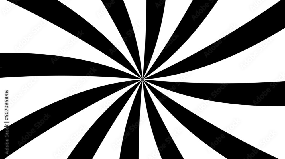 Twisted light black Vector Background on white, psychedelic spiral with ...