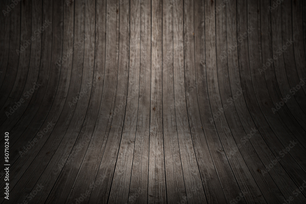 Curved wooden background. Empty Wooden backdrop. Wood texture ...