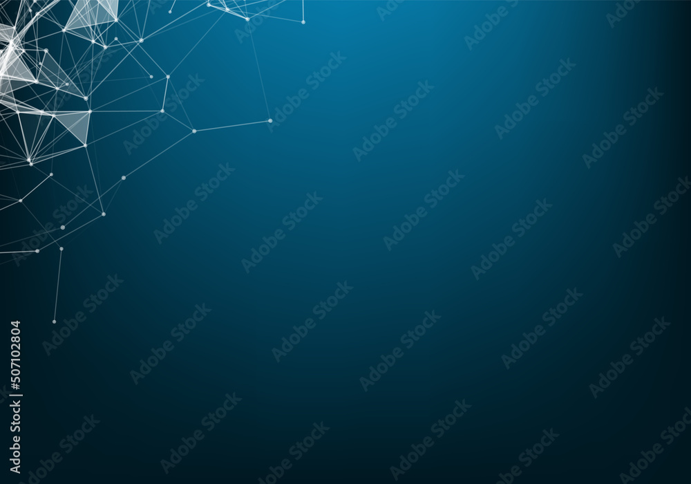 Abstract connecting dots and lines. Connection science background ...