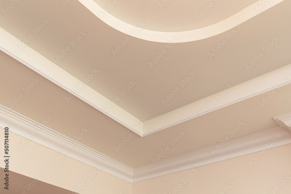 Different types of angles ceiling skirting made of classic crown ...