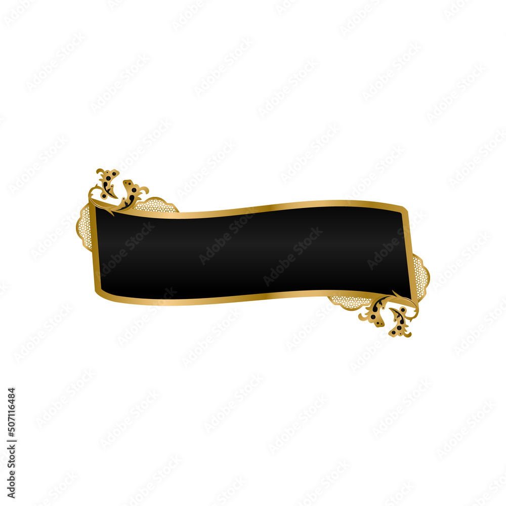 Black and gold victorian banner design vector Stock Vector | Adobe Stock