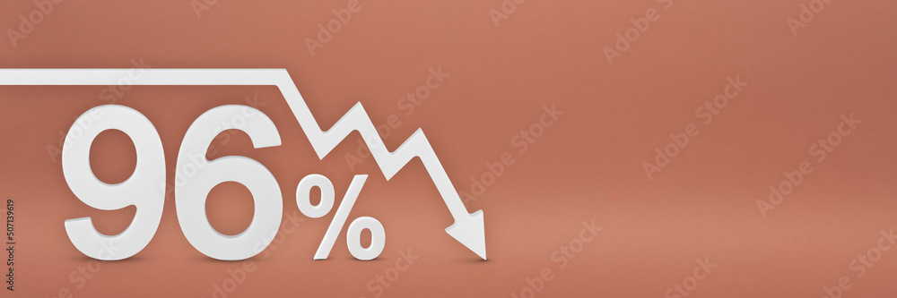 ninety-six percent, the arrow on the graph is pointing down. Stock ...
