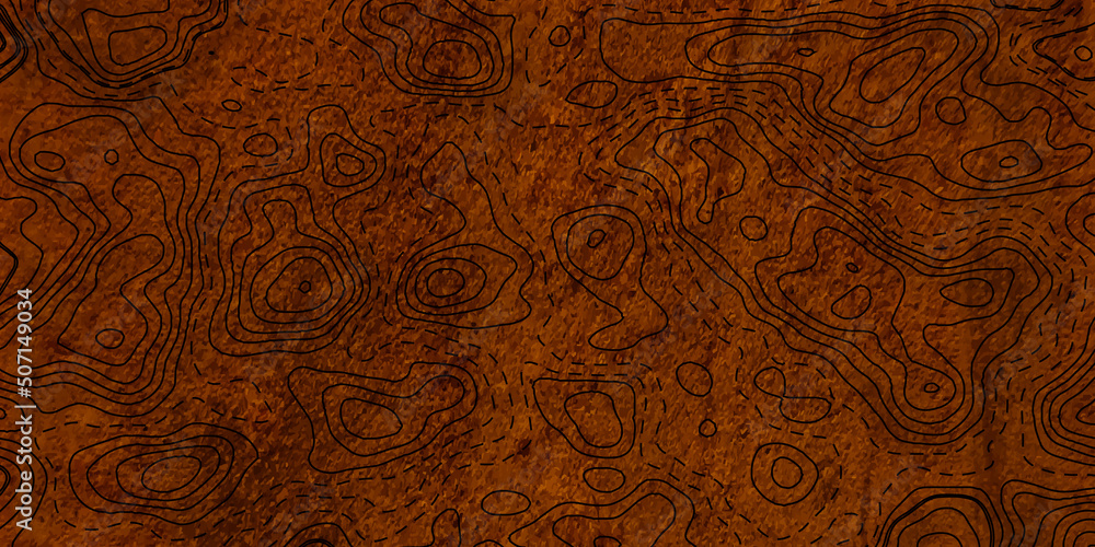 Abstract topographic map with lines, topographic line contour map with ...