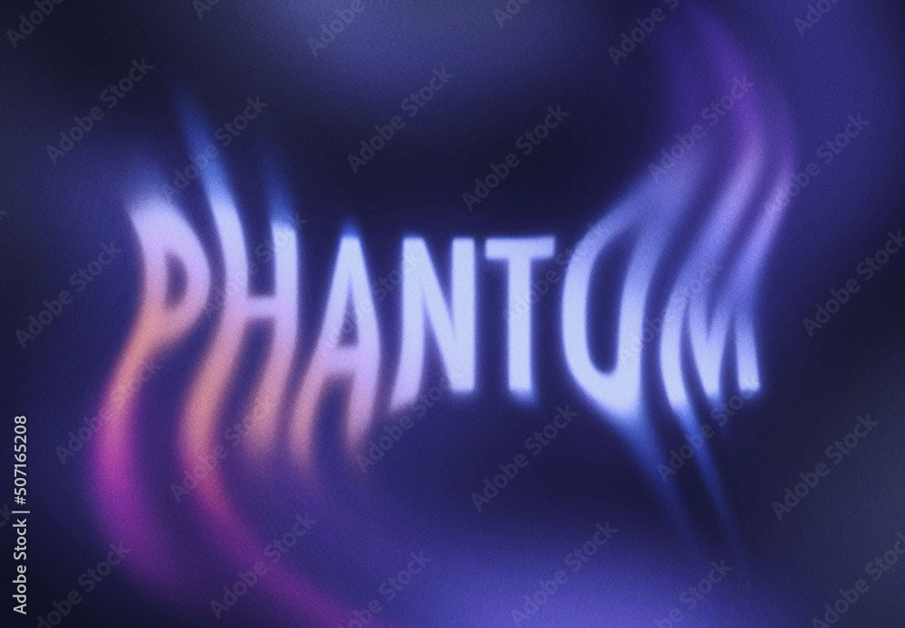 Lens Blur Phantom Text Effect Mockup Stock Template | Adobe Stock