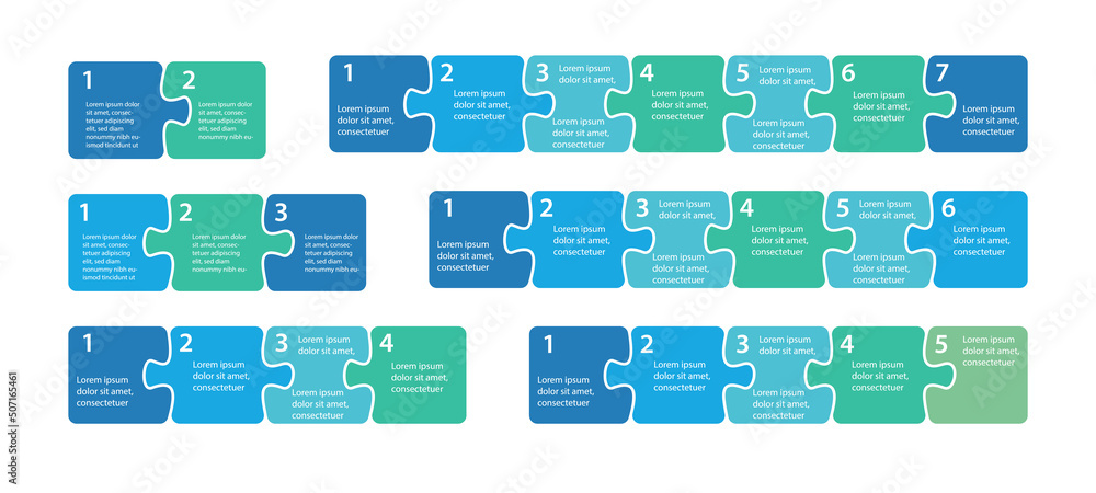 Photo & Art Print Puzzle sequence. Steps infographics. Presentation ... Photo & Art Print Puzzle sequence. Steps infographics. Presentation ...