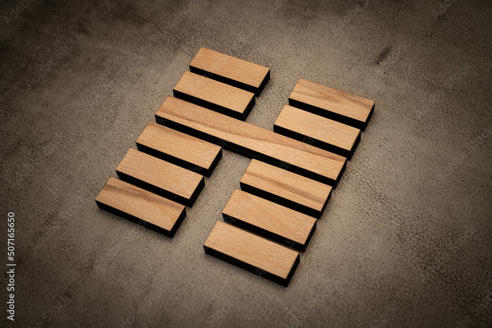 Gene Key 16 hexagram i ching wood on leather background human design ...