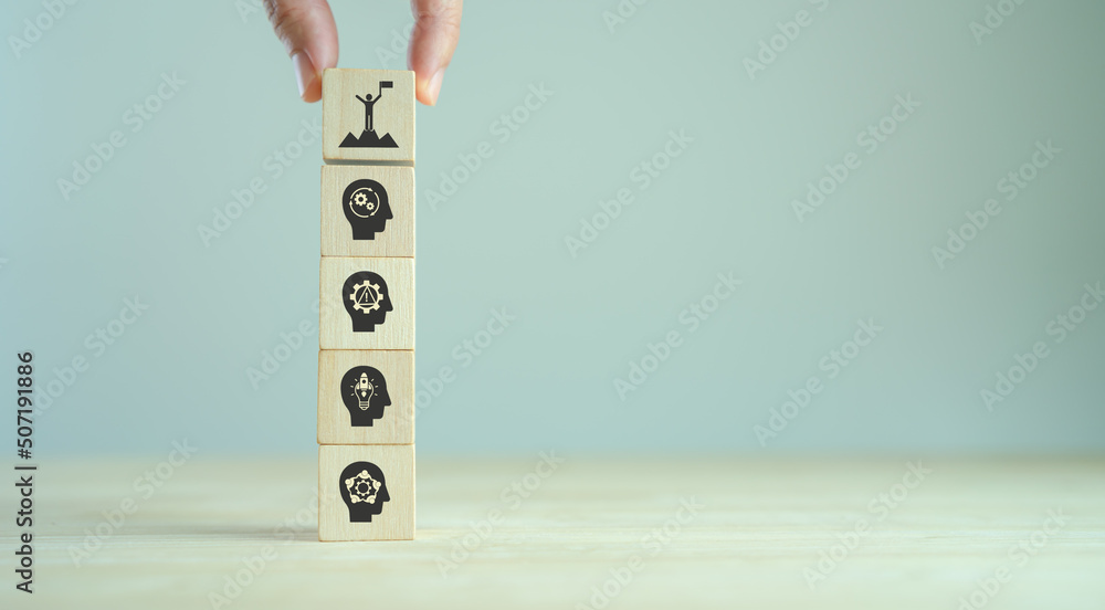 Thinking skills for business leader and manager concept. Team, critical ...