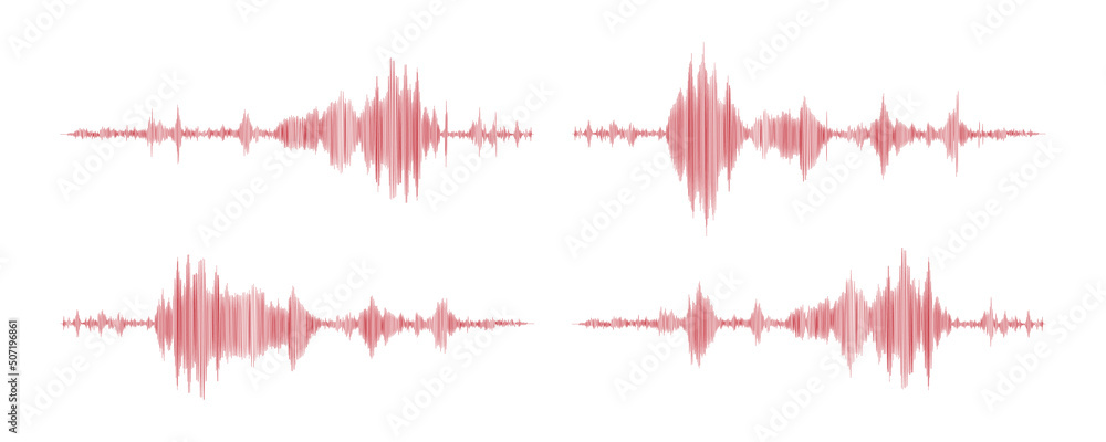 Seismograph Measurement Or Lie Detector Graph Seismic Measurements With Data Record Vector